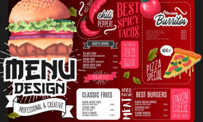 Food and drink menu with qr code for restaurants cafe bars spa, menu ...