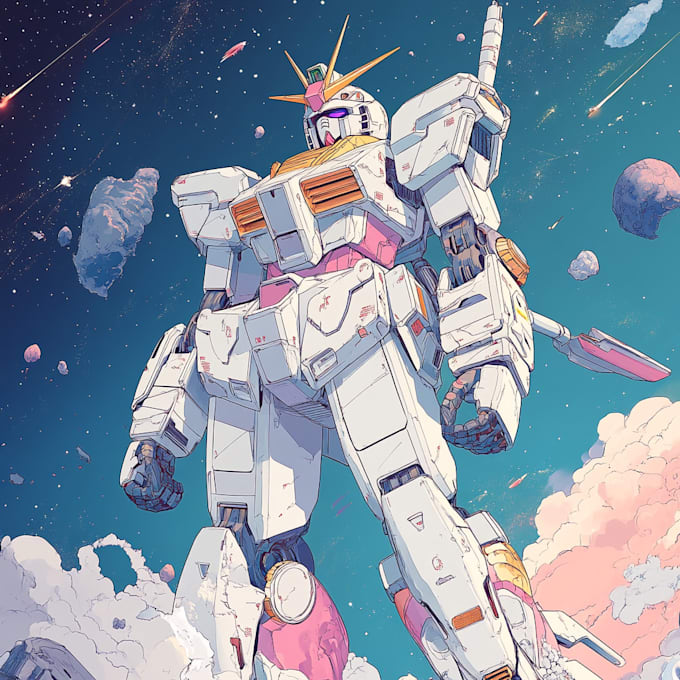 Custom futuristic mecha robot character illustration art by Kaydon156 ...
