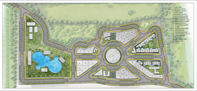 Site plan landscape master plan architecture design by Rhino_dile | Fiverr