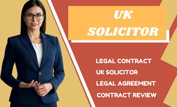 Be your uk solicitor, legal contract, legal agreement, contract review ...