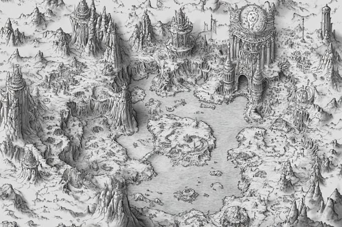 Draw your fantasy map by Mcdonald263 | Fiverr