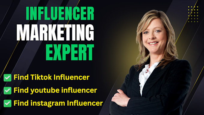 Find instagram, tiktok, youtube influencer to research influencer marketing list by Wasif_qamar1 ...