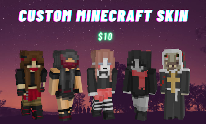 Create a custom minecraft skin by Qaiyla | Fiverr
