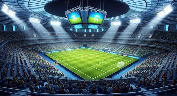 Do 3d aesthetic stadium, sport arena design, cgi animation, with ...