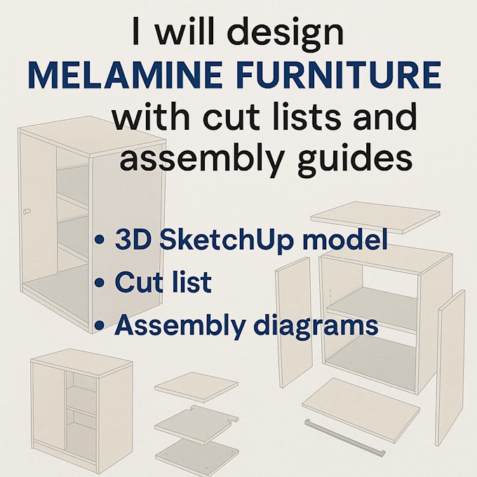 Design mdf and melamine furniture woodworking plans with cut lists and ...
