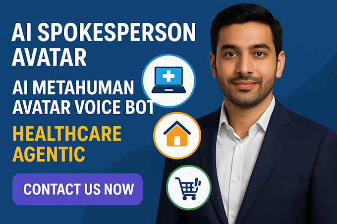 Create ai spokesperson avatar ai, metahuman avatar voice bot, healthcare agentic