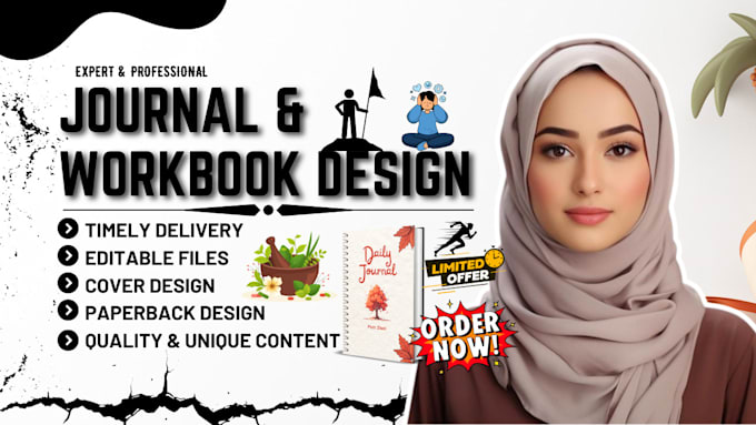 Create a custom digital or printable guided journal, workbook, holistic wellness by Fatima_982 ...