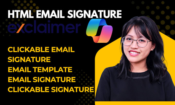 Create html email signature , design clickable html email signature by ...