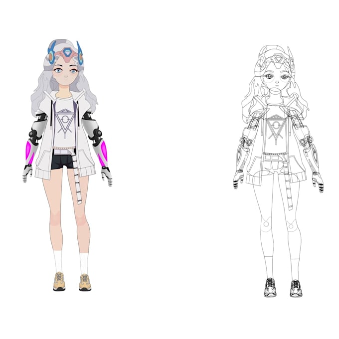 Do quality 2d traditional line art frame by frame hand draw sketch ...