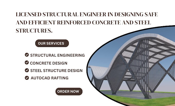Design reinforced concrete and steel structures using autocad and sap2000 by James_edwardp | Fiverr