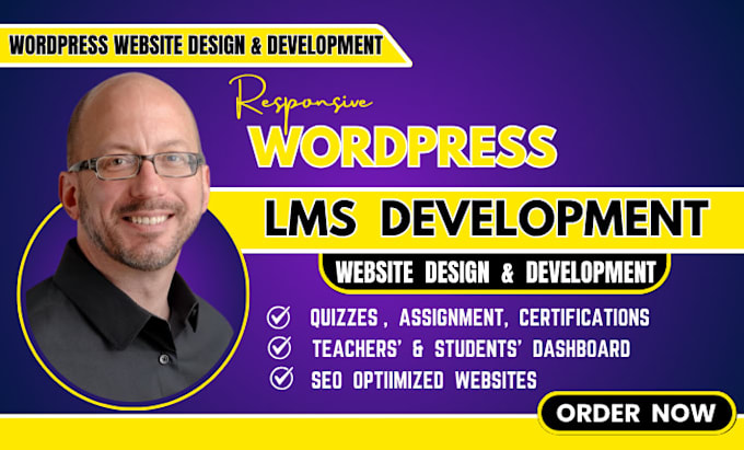 Develop wordpress lms educational online course website, learndash ...