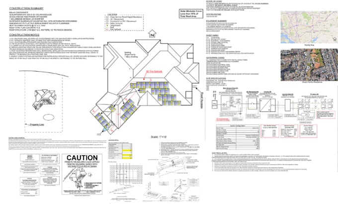 Draw solar pv electrical engineering commercial residential permit ...