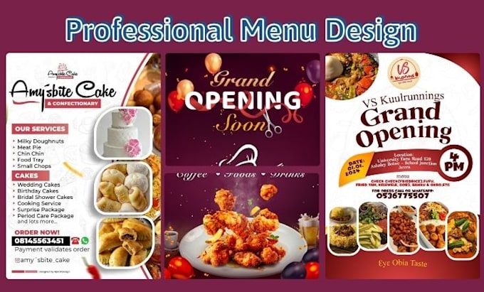 Menu card, restaurant brochure, fast food flyer, custom menu ...