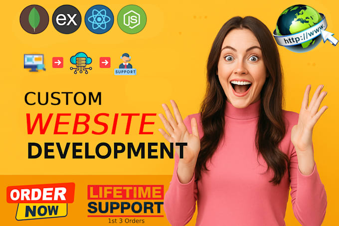 Build a mern website for your business or protfolio with liftime suppor ...