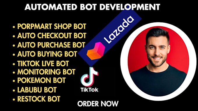 Develop tiktok live popmart bot, popnow auto checkout bot, popmart labubu bot by Hushein | Fiverr