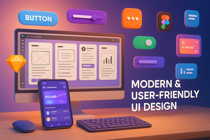 Design modern and user friendly ui for your mobile or web app in figma ...