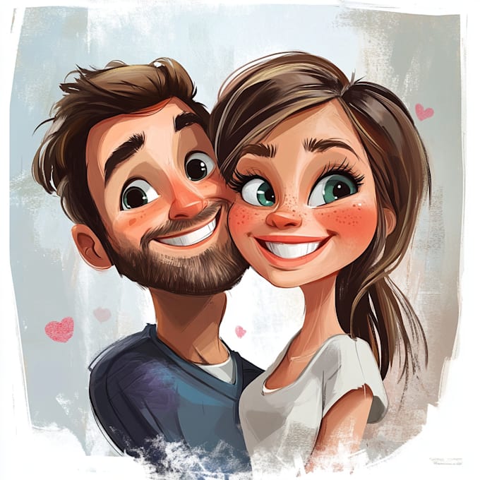 Illustrate custom cartoon portraits and caricatures by Eleninet | Fiverr