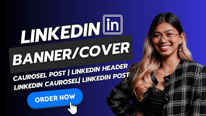 Design stunning linkedin banner cover header carousel and post for your ...