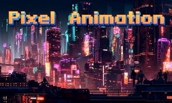 Create 2d pixel art lofi animation loop gif sprite scene in 8bit or ...