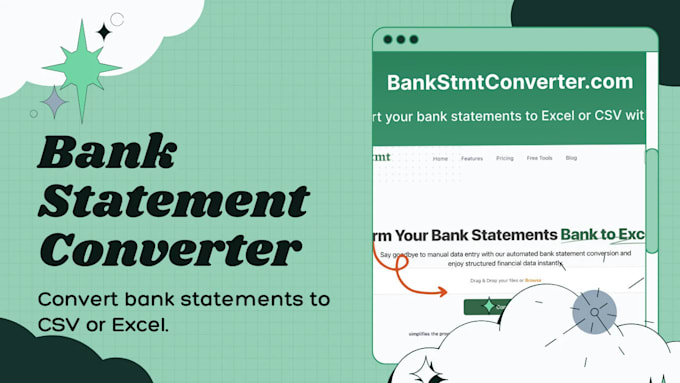 Convert bank statement pdf to excel, csv, google sheet by Adil_445 | Fiverr