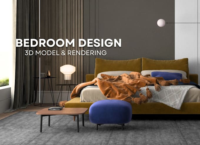 Design your dream bedroom with 3d modeling and rendering by Lesserheart | Fiverr