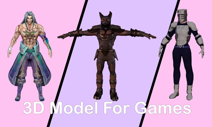 Do character design and 3d modeling, 3d game assets for game and animation by Carrtzz | Fiverr