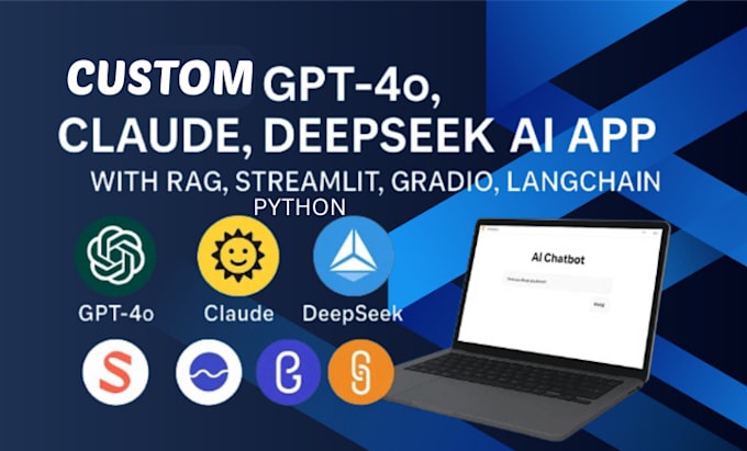 Build gpt 4o claude deepseek ai web app chatbots ml models saas ai python by Bestdevme | Fiverr