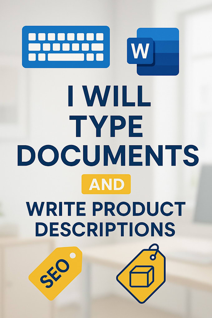 Do fast typing jobs, retyping, or product descriptions professionally ...