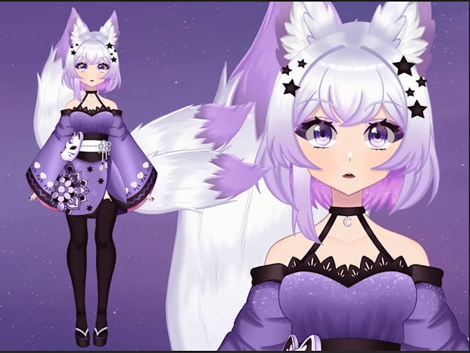 Draw and rig 2d vtuber model 2d vtuber rigging live2d model streaming ...