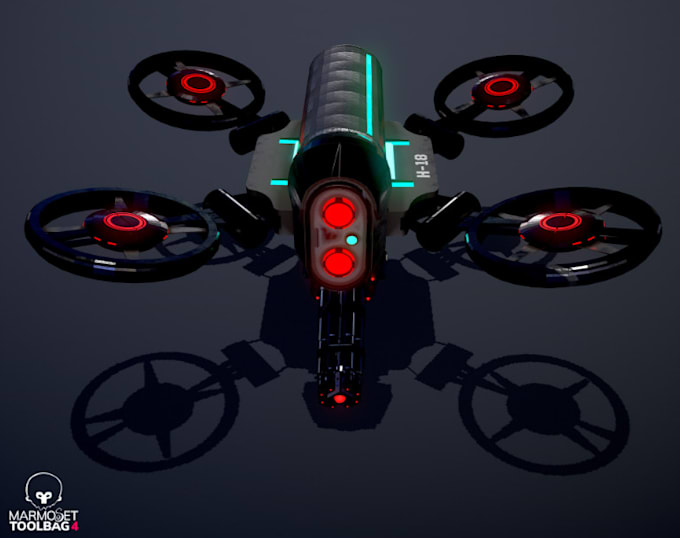 3d cad model of drone,uav,vtol aircraft,3d printable drone,aerospace ...