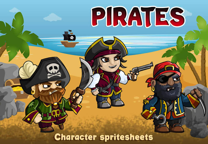 Design game asset, 2d character sprite sheet 2d character design for ...