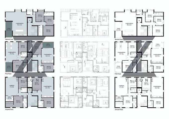Draft floor plan within hours for real estate by Tricoonzone | Fiverr
