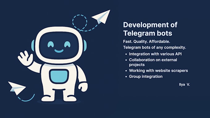 Develop a telegram bot by Joshvoron | Fiverr
