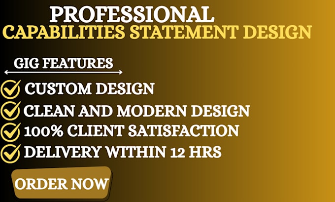 Design a capabilities statement for your business by Sharon_bett | Fiverr