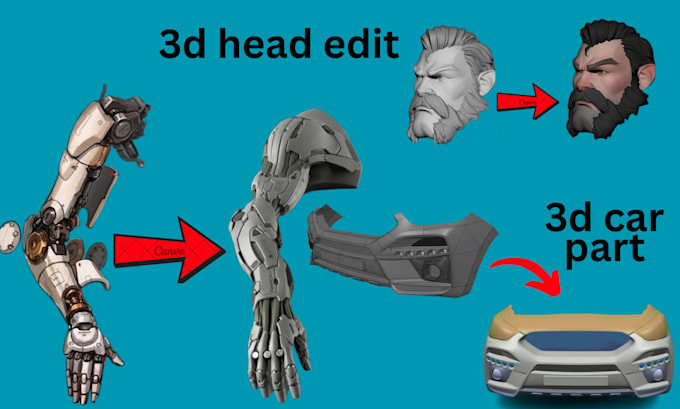 Redesign 3d File Stl Scan 3mf File Stl Modify 2d To Model For 3d Printing By Faithferanmii