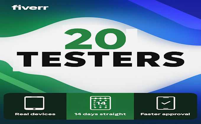 Provide 12 testers or 20 testers for google play closed testing with ...