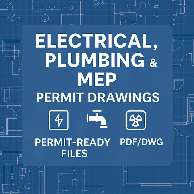 Design city permit plan for electrical drawing, plumbing, hvac, mep in ...