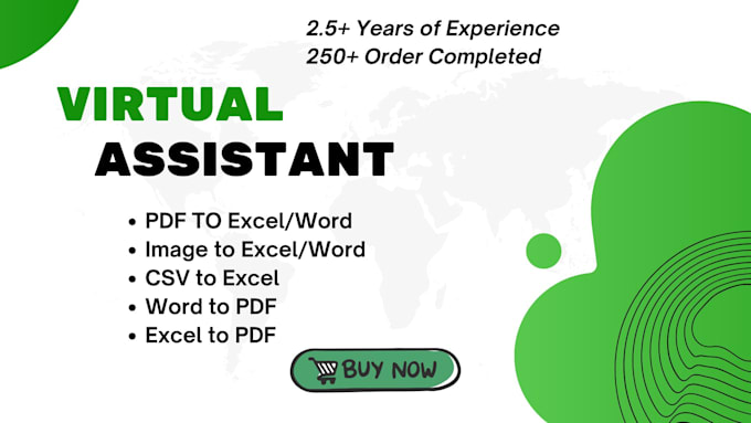 Do data entry, virtual assistant, file conversion, typing by Varsha0226 | Fiverr