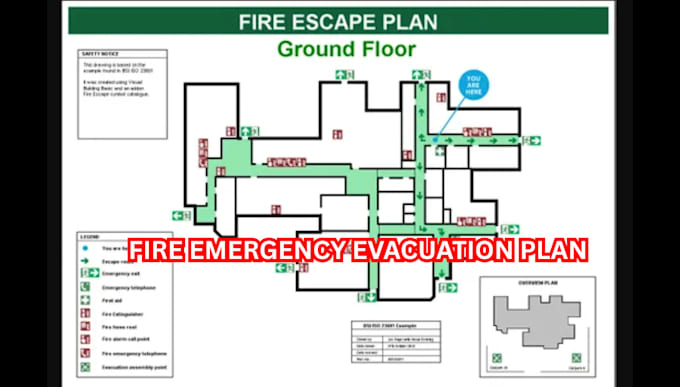 Draw and design fire emergency evacuation plan, fire safety plan, maps ...
