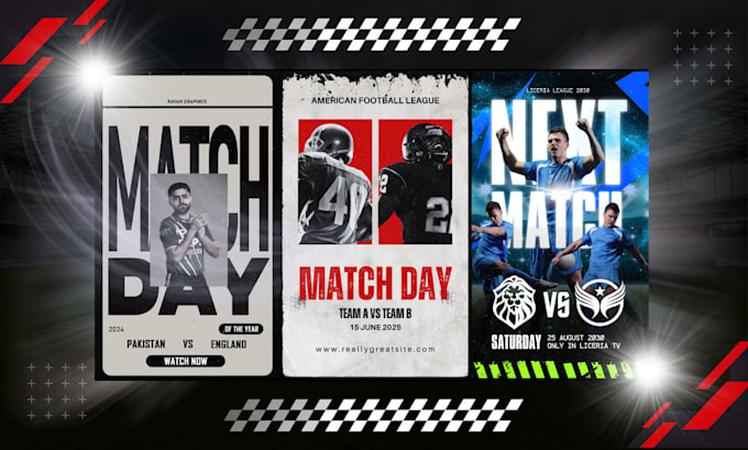 Make stunning and unique match day poster or flyer by Rayandesigns ...