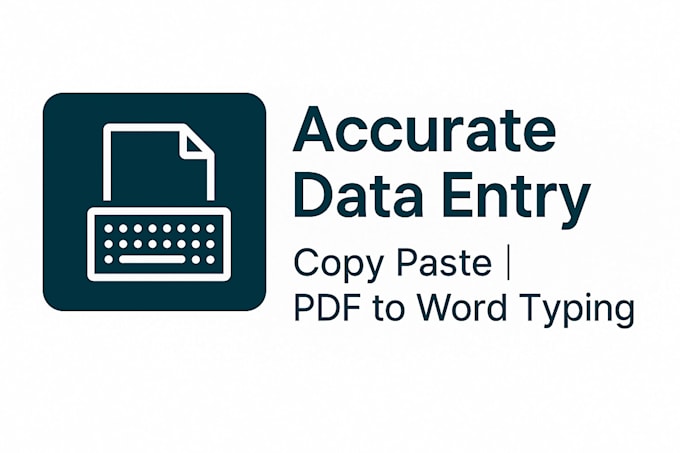 Do accurate data entry, typing, copy paste, and file organization tasks by Samuel_gui | Fiverr