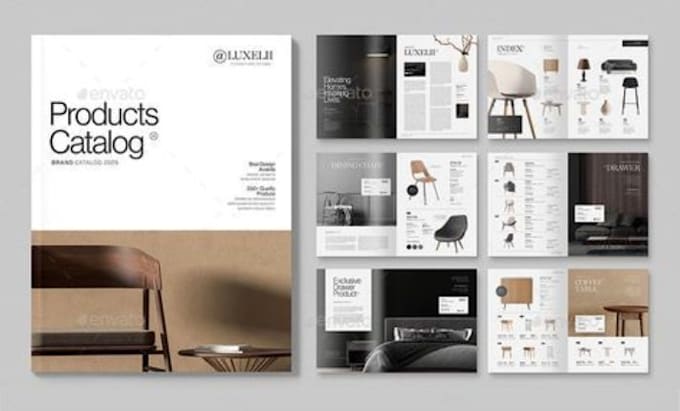 Design luxury retail furniture business sales product catalog, magazine ...