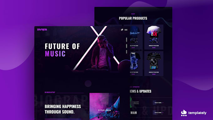 Build a music website for music artist producer dj band or record label ...