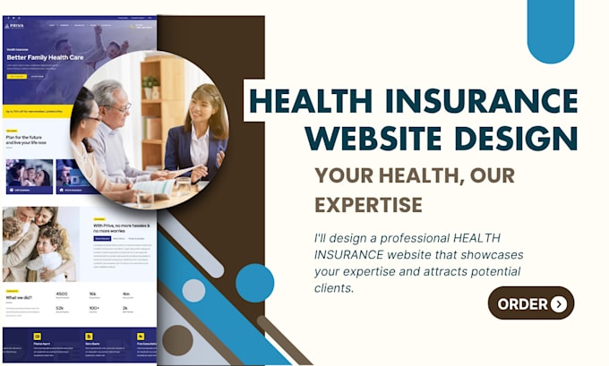 Design professional medical insurance website health insurance medicare ...