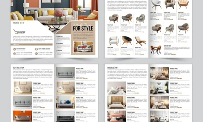 Design home furniture kitchen items product catalog, marketing magazine ...