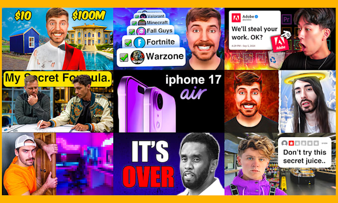 Design a amazing thumbnail for your youtube video by Abnersakib | Fiverr