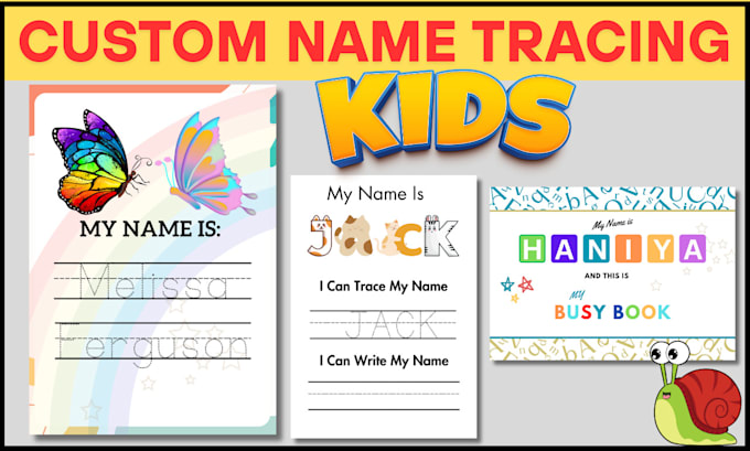 Design name tracing, kids worksheets, activity book, worksheet for kids ...