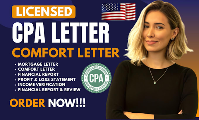 Prepare cpa certified financial statement sign us cpa letter financial ...
