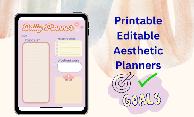 Create editable and printable planner templates by Shipra_kar | Fiverr