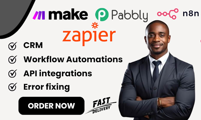 Make com made com automation zapier automation, n8n automation automation expert by Festus ...